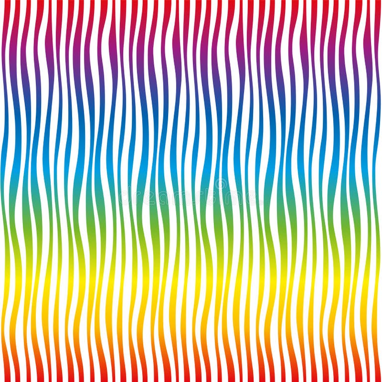 Rainbow Colored Wave Pattern White Background Stock Vector ...