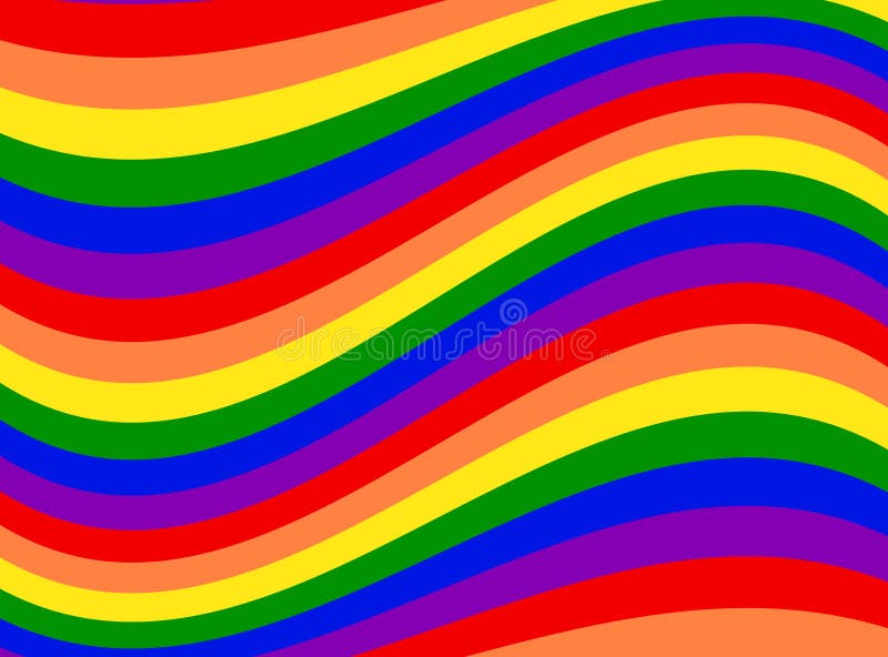 Rainbow Colored Wavy Background. Stock Vector - Illustration of happy ...