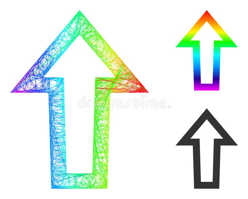 Spectrum Network Gradient Arrow Up Icon Stock Vector - Illustration of ...