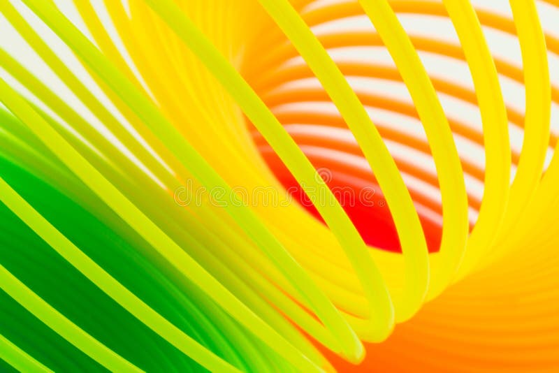 Rainbow Colored Wire Spiral Toy. Editorial Image - Image of circle ...