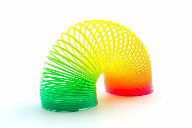 Rainbow Colored Wire Spiral Toy. Editorial Image - Image of circle ...