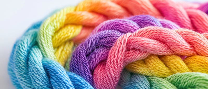 Rainbow Colored Yarn Creates Vibrant Display of Togetherness and ...
