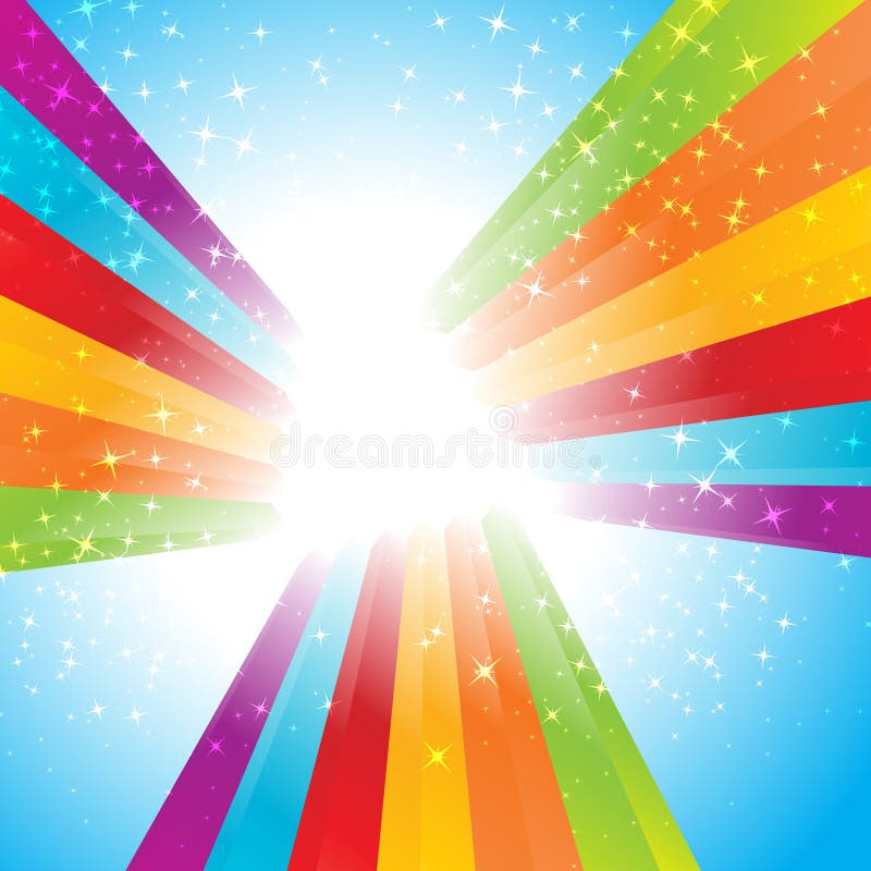 Rainbow Colorful Advertisement Stock Vector - Illustration of card ...
