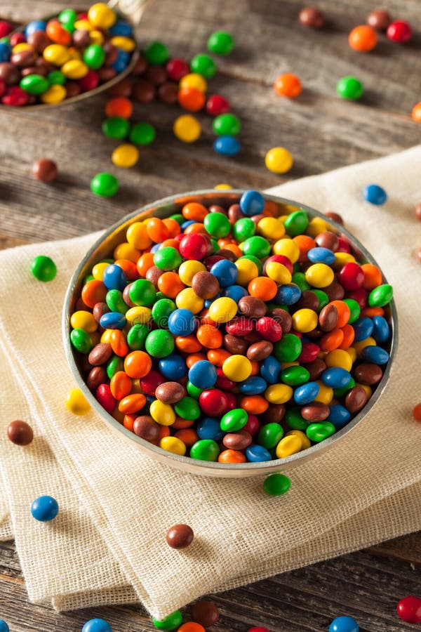 Rainbow Colorful Candy Coated Chocolate Stock Image - Image of colored ...