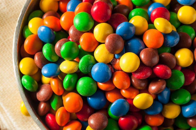 Rainbow Colorful Candy Coated Chocolate Stock Image - Image of mixed ...