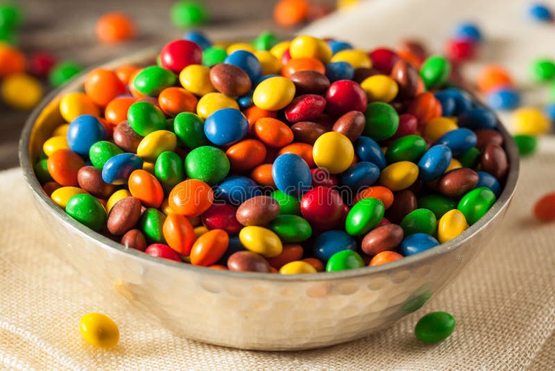 Rainbow Colorful Candy Coated Chocolate Stock Photo - Image of ...