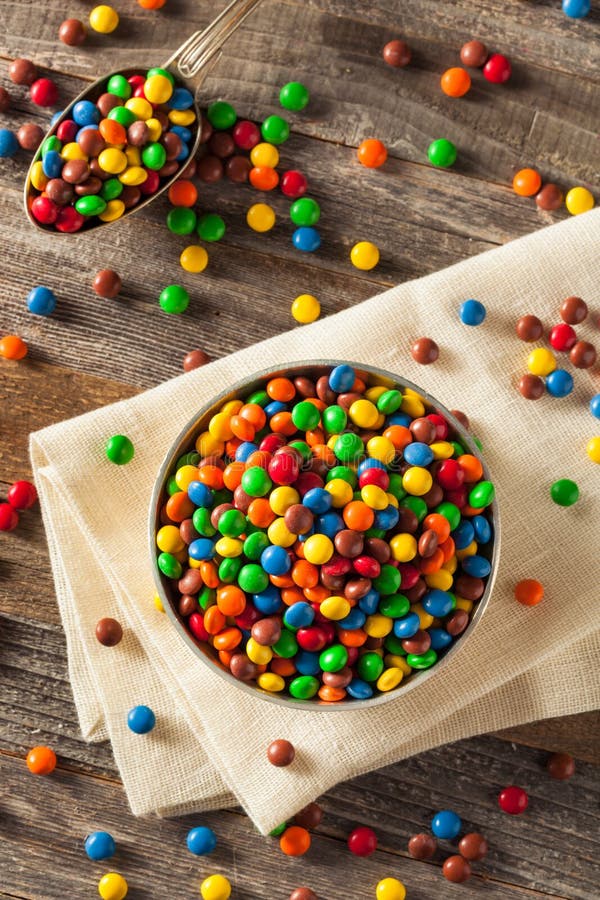 Rainbow Colorful Candy Coated Chocolate Stock Image - Image of ...