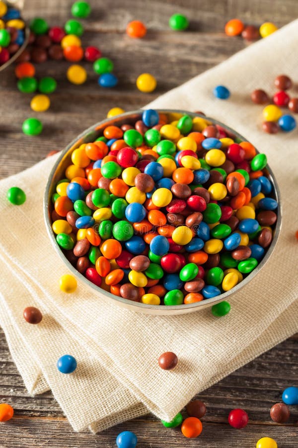 Rainbow Colorful Candy Coated Chocolate Stock Photo - Image of orange ...