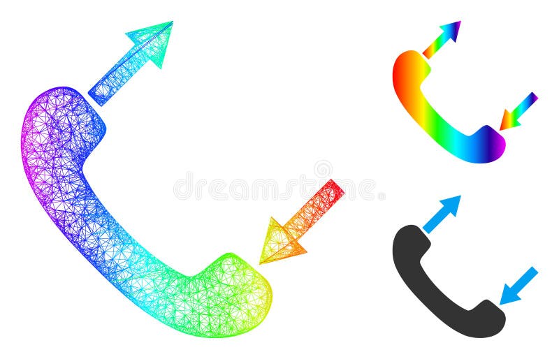 Spectral Linear Gradient Phone Talking Icon Stock Vector - Illustration ...