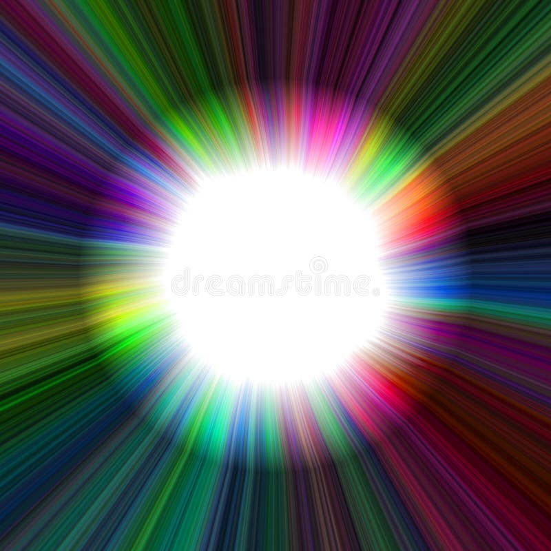Rainbow Colorful Disk with Light Middle Centre Stock Illustration ...