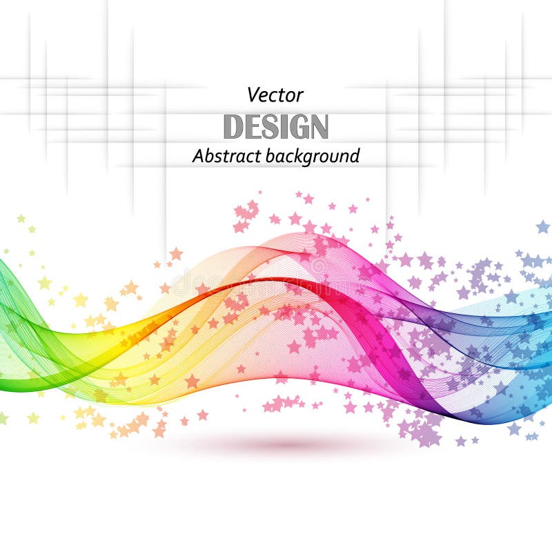 Rainbow Colorful Light Waves Line Bright Abstract Vector Pattern Wave ...
