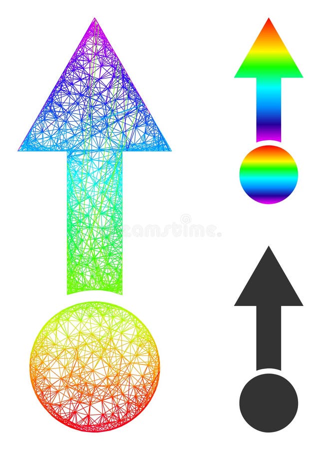 Spectral Network Gradient Pull Up Icon Stock Vector - Illustration of ...
