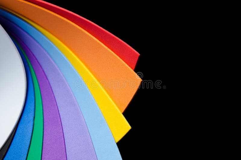 Rainbow colorful paper stock image. Image of objects - 24702683