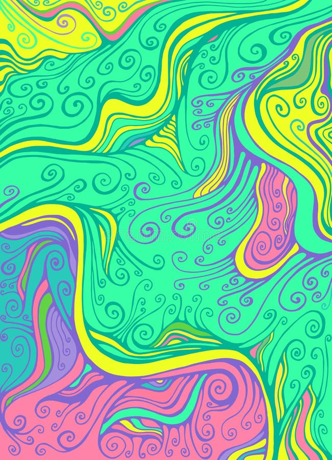 Colorful Psychedelic Abstract Decorative Waves Seamless Pattern, in ... Colorful Psychedelic Abstract Decorative Waves Seamless Pattern, in ...