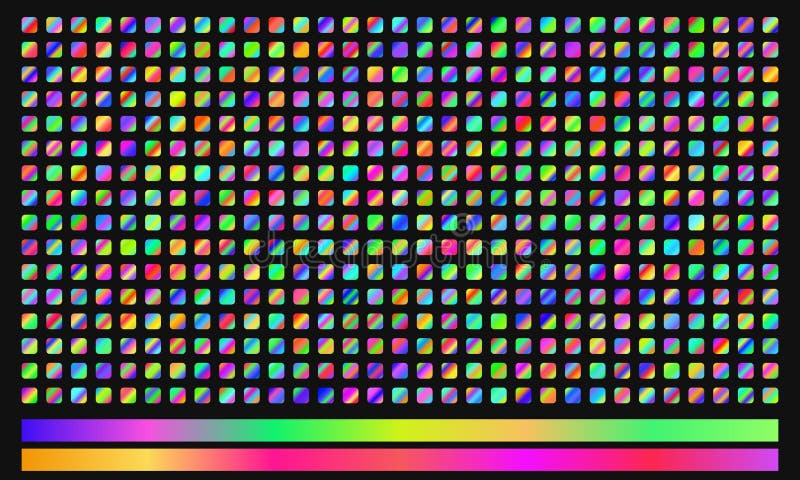 Rainbow Colorful Soft Gradients Set Stock Illustration - Illustration ...