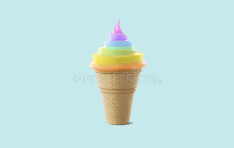 Rainbow Ice Cream Cone Stock Illustrations 3 407 Rainbow Ice Cream