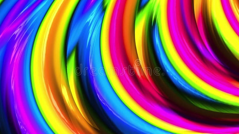 Rainbow Colorful Wave Flowing on Texture Background. Loop Able Modern ...