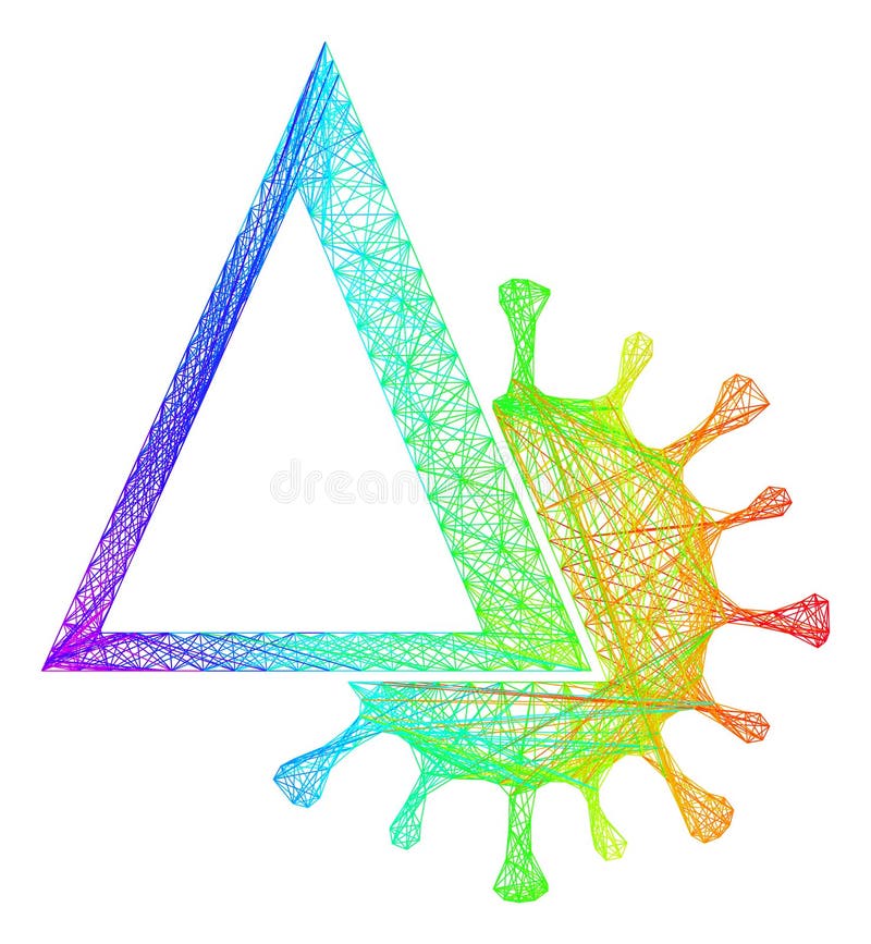Spectrum Linear Delta Covid Virus Stock Vector - Illustration of lines ...