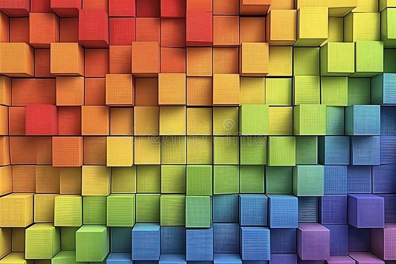 Rainbow Colors Abstract 3D Background. LGBT or Pride Concept Stock ...