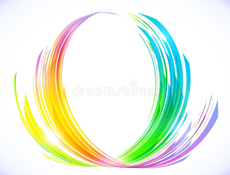 Rainbow Colors Abstract Lotus Flower Symbol Stock Vector - Illustration ...