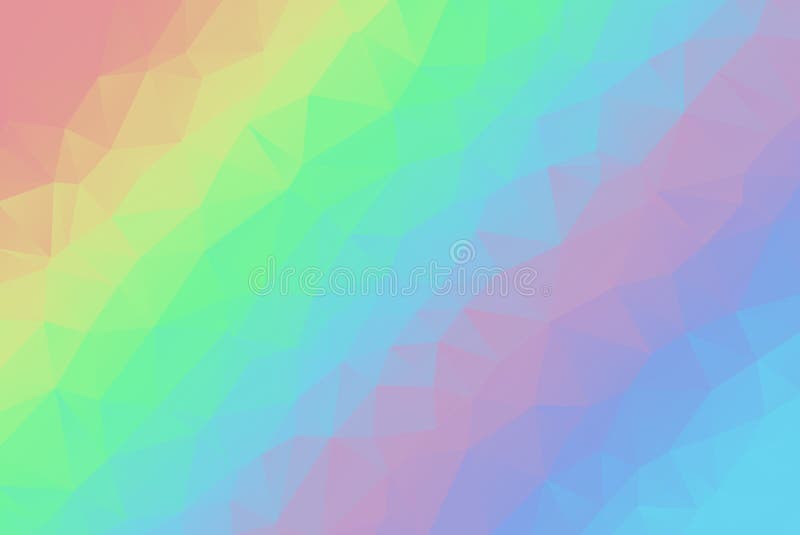 Rainbow Colors Abstract Low Poly Geometric Triangular Background Vector ...