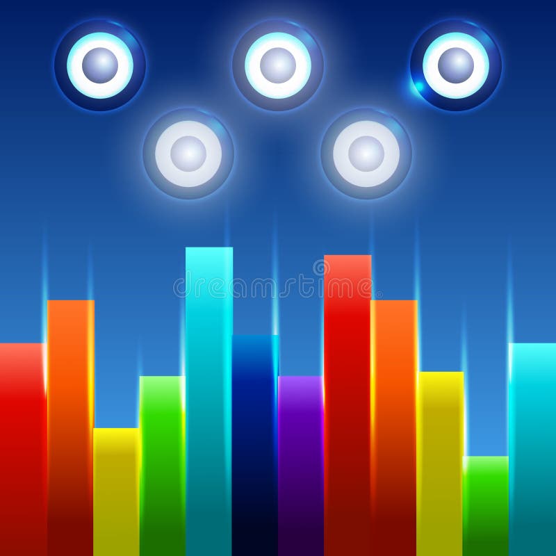 Rainbow Colors in the Form of an Equalizer Stock Vector - Illustration ...