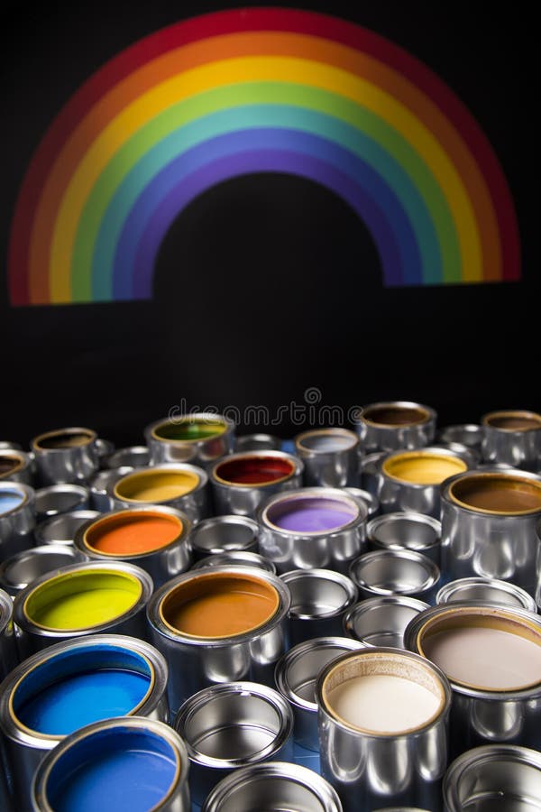 184 Rainbow Colors Group Tin Metal Cans Stock Photos - Free & Royalty ...