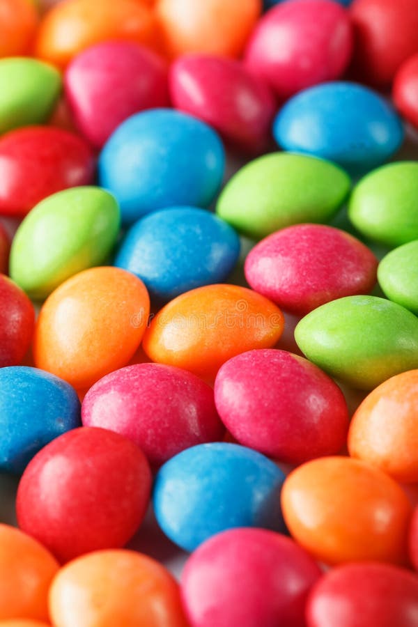 Rainbow Colors of Multicolored Candies Close-up, Texture and Repetition ...