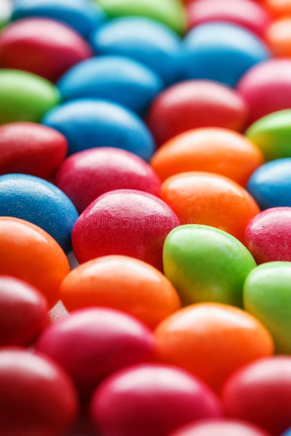 Rainbow Colors of Multicolored Candies Close-up, Texture and Repetition ...
