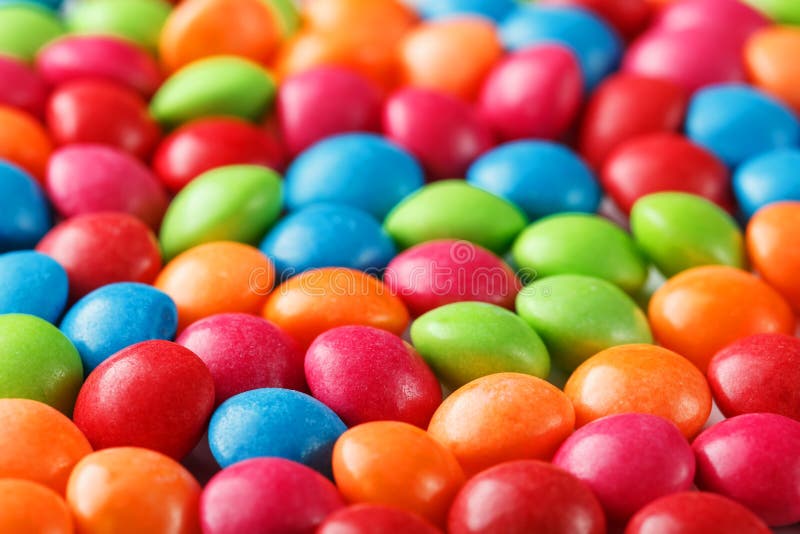Rainbow Colors of Multicolored Candies Close-up, Texture and Repetition ...