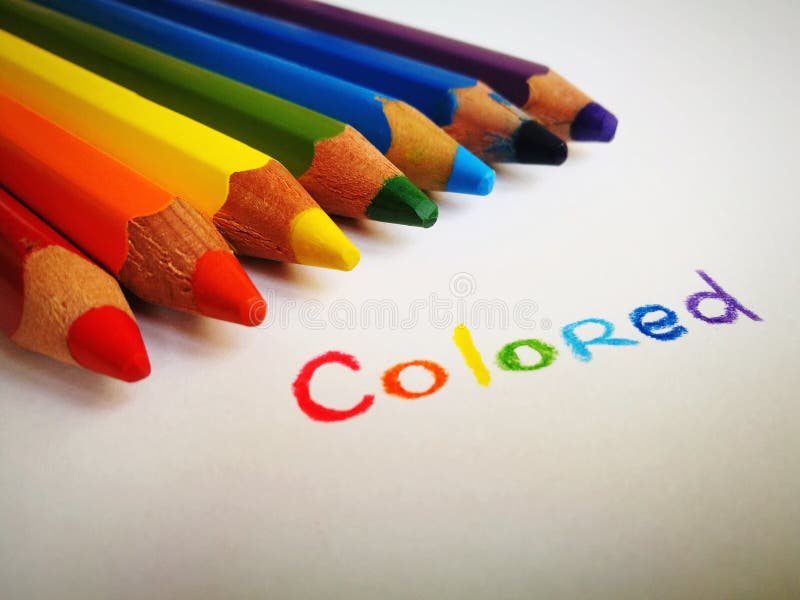 Large Group of Colored Pencils Stock Image - Image of rainbow, colors ...