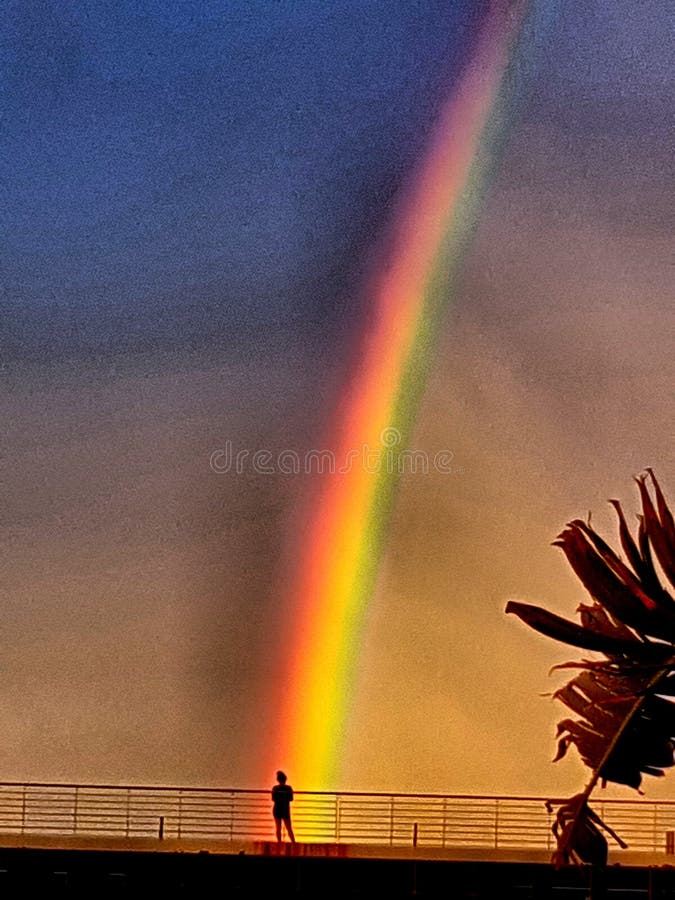 Rainbow stock photo. Image of rainbow, colors, person - 115195498