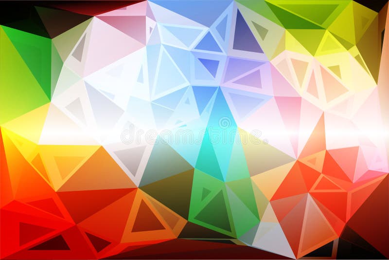 Rainbow Colors Random Sizes Low Poly Background Stock Vector ...
