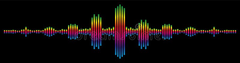 Rainbow Colors Sound Wave on White Background Stock Vector ...
