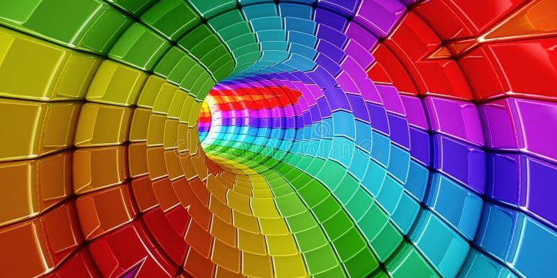 Rainbow Colors Technology Background Panorama Stock Illustration ...