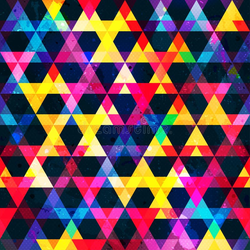 Rainbow Colors Triangle. Seamless Texture Stock Illustration ...