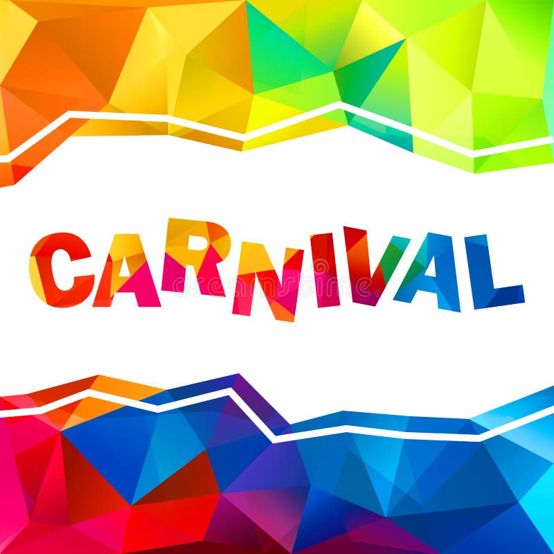 Rainbow Colors Triangles Abstract Carnival Sign Stock Vector ...