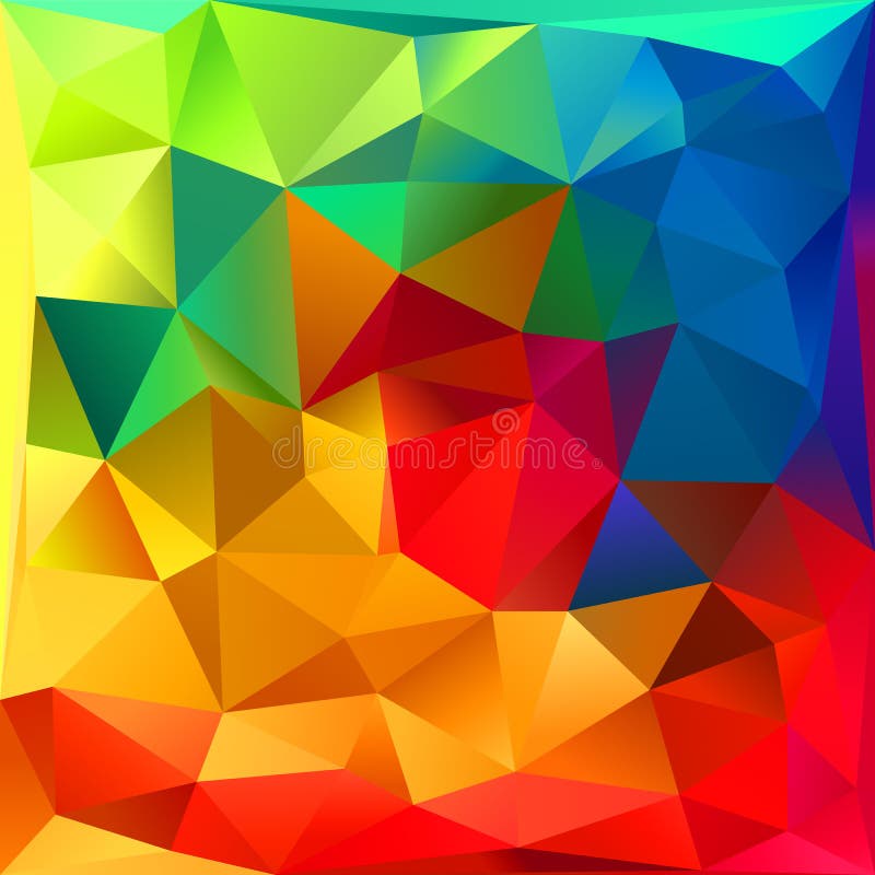 Rainbow Colors Triangles Abstract Vector Background Stock Vector ...