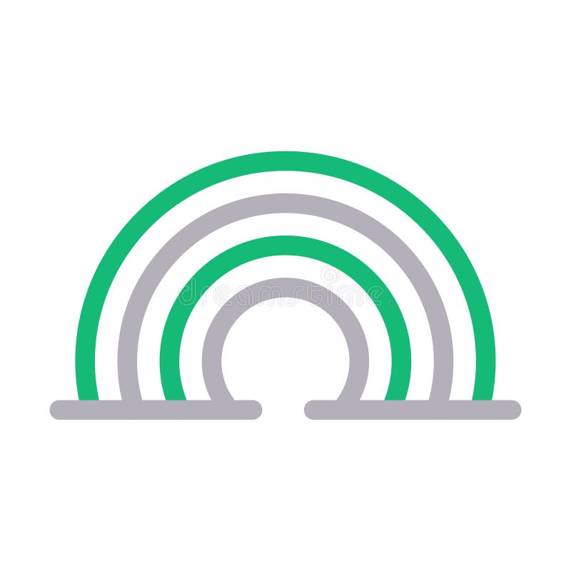 Rainbow Colour Line Vector Icon Stock Illustration - Illustration of ...