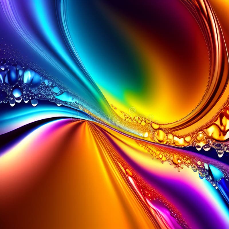 Rainbow Coloured Abstract, Liquid Fluid, Wallpapers, Generative AI ...