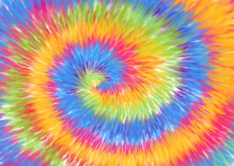Rainbow Coloured Hand Painted Swirly Tie Dye Background Stock Vector ...
