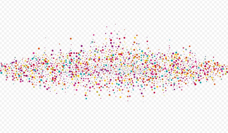 Rainbow Confetti Happy Transparent Background. Stock Illustration ...