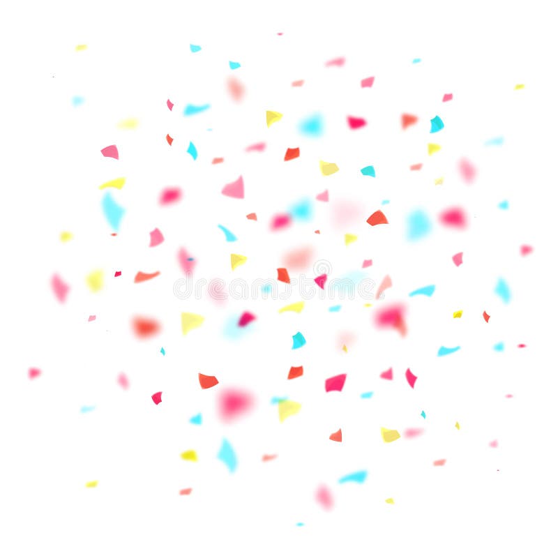 Rainbow Confetti Isolated On White Background. Vector Illustration ...