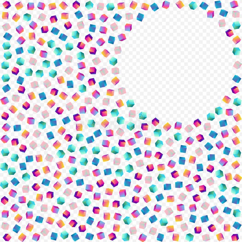 Rainbow Confetti Carnaval Transparent Background Stock Illustration ...