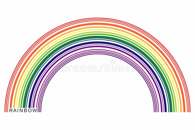 Rainbow Bar Code Vector Illustration Stock Vector - Illustration of ...