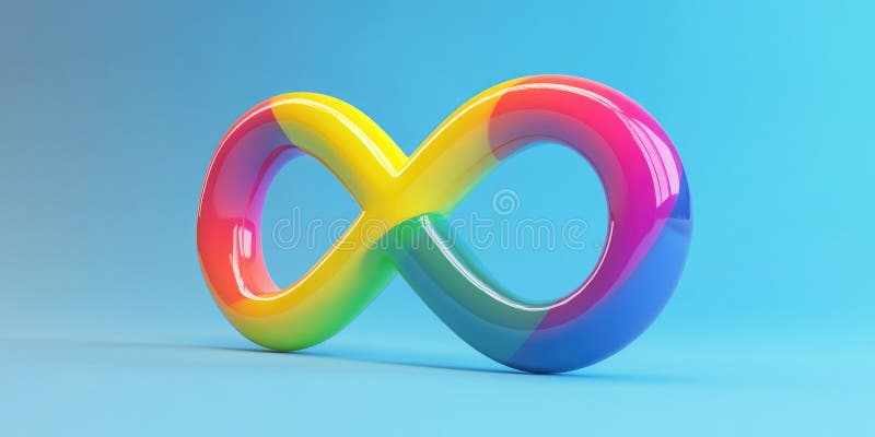 Rainbow Continuous Loop Symbolizing Unity and Diversity Stock Photo ...
