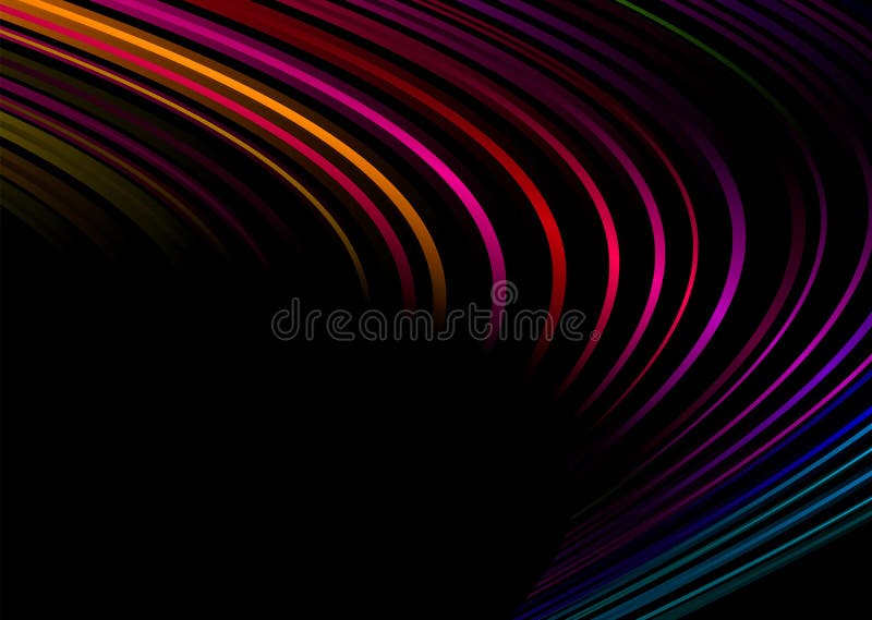 Rainbow corner black stock vector. Illustration of effect - 6893933