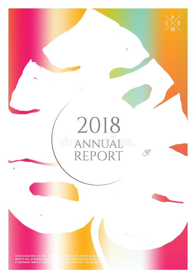 Rainbow Cover Design Mockup. Stock Vector - Illustration of brochure ...