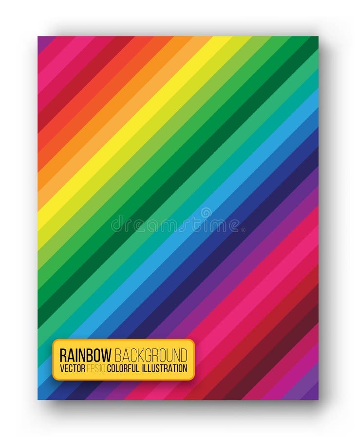 Rainbow Cover Set stock vector. Illustration of blank - 98634613