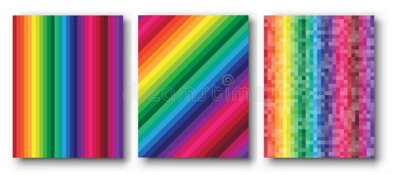 Rainbow Cover Set stock vector. Illustration of graphic - 98634979